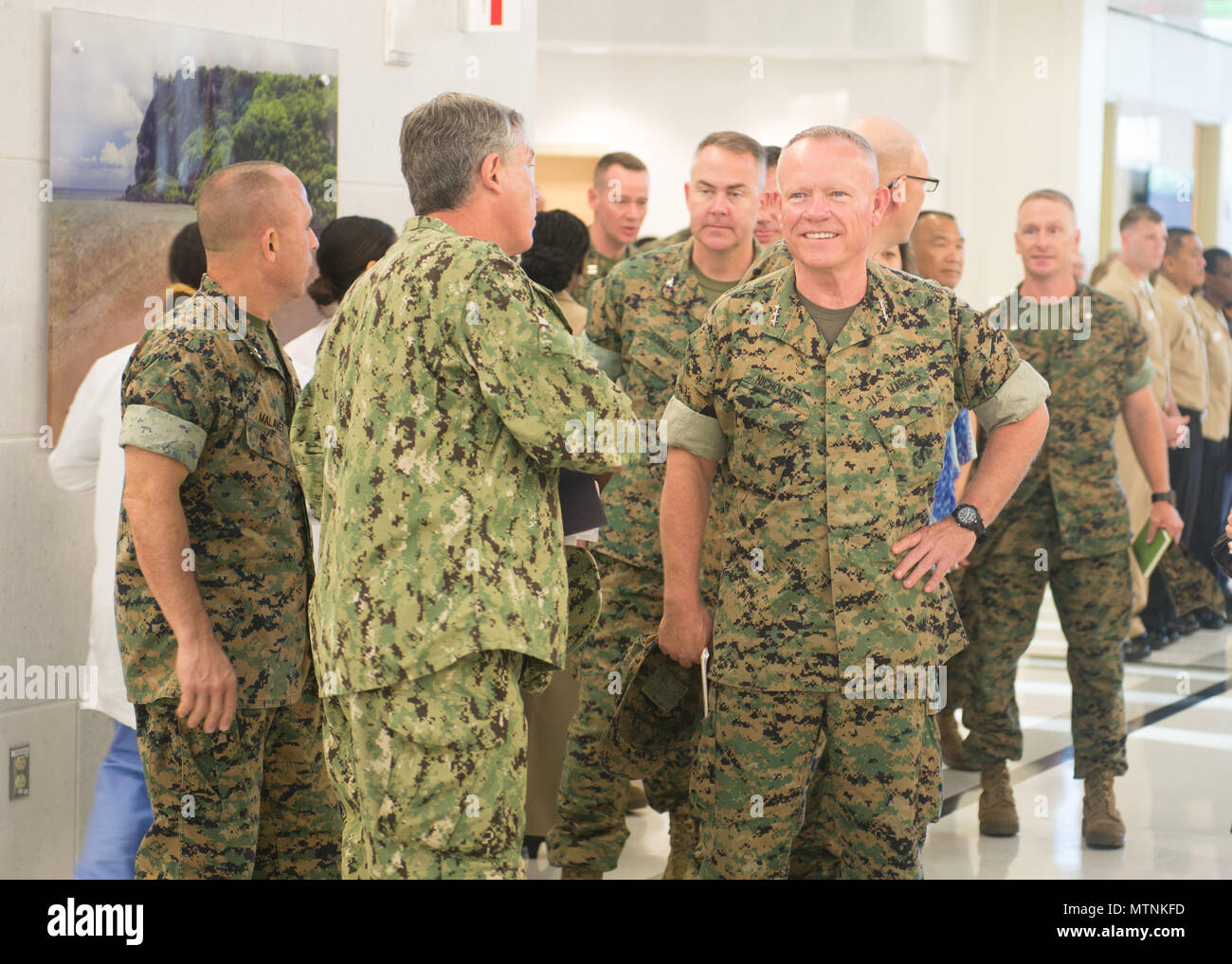 U.S. Marine Corps Lt. Gen. Lawrence Nicholson (right), Commanding ...