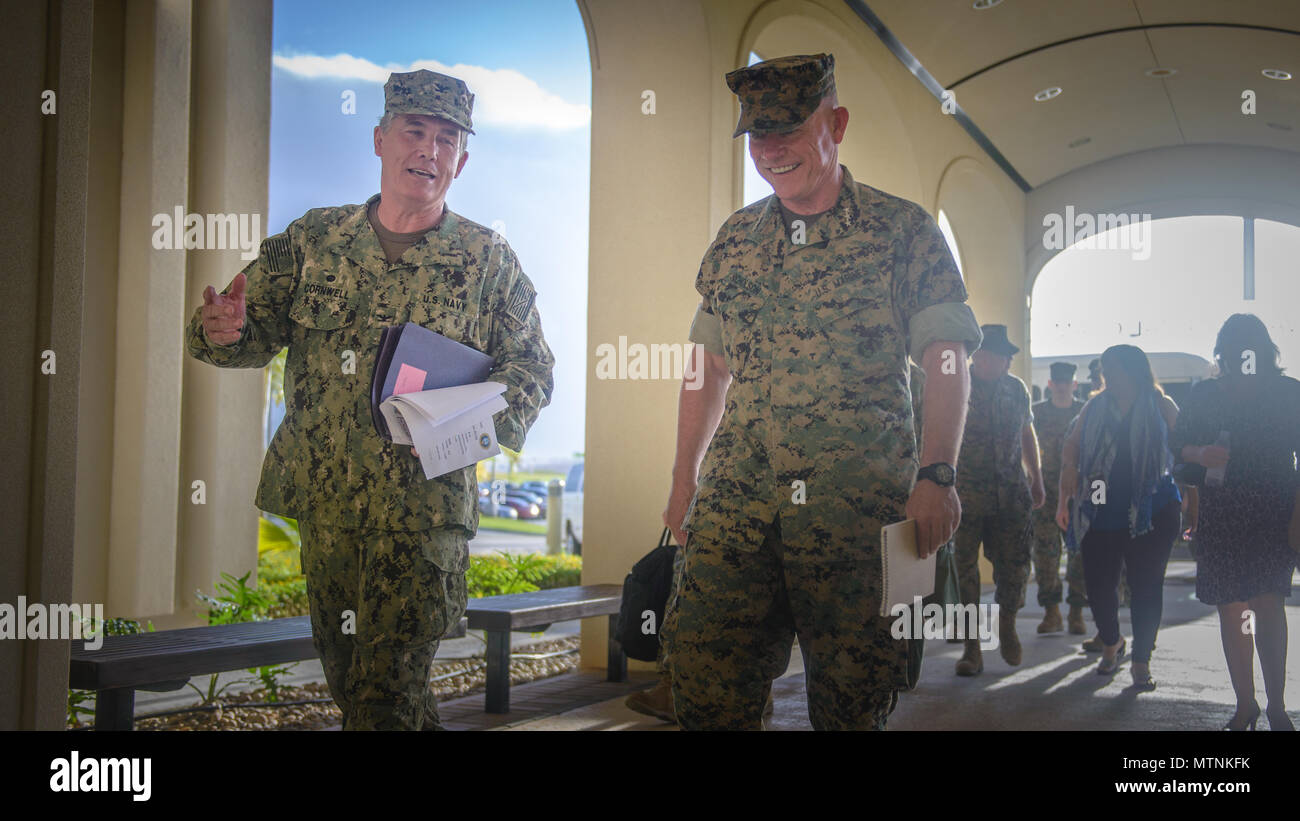 U.S. Marine Corps Lt. Gen. Lawrence Nicholson (right), Commanding ...