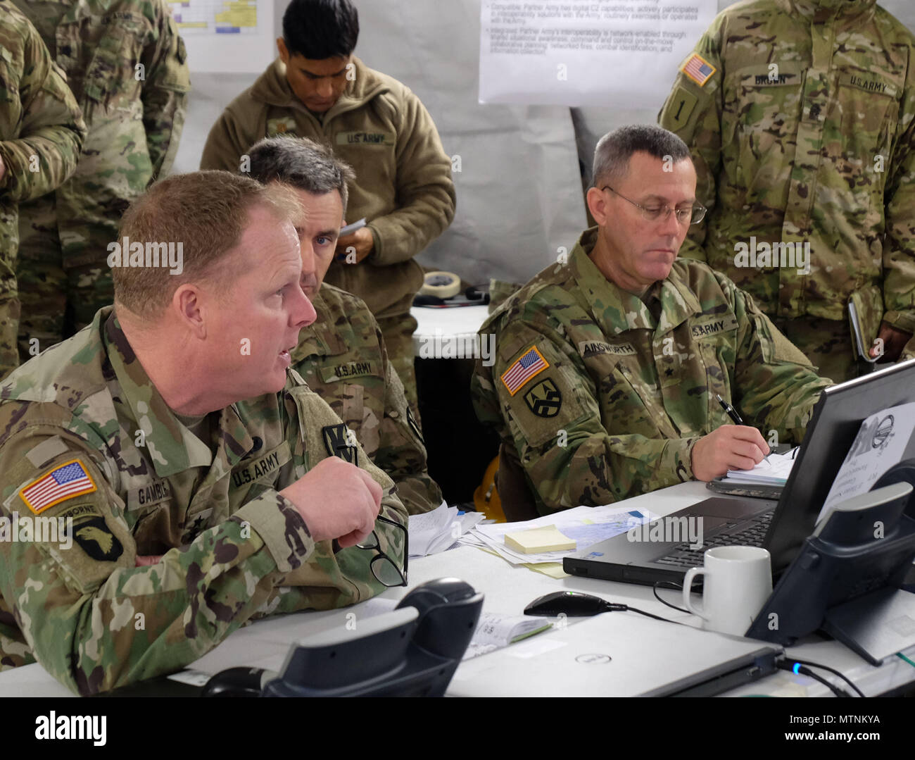 GARLSTEDT, Germany – Left to right, Commanding General Maj. Gen. Duane A. Gamble, 21st Theater ...