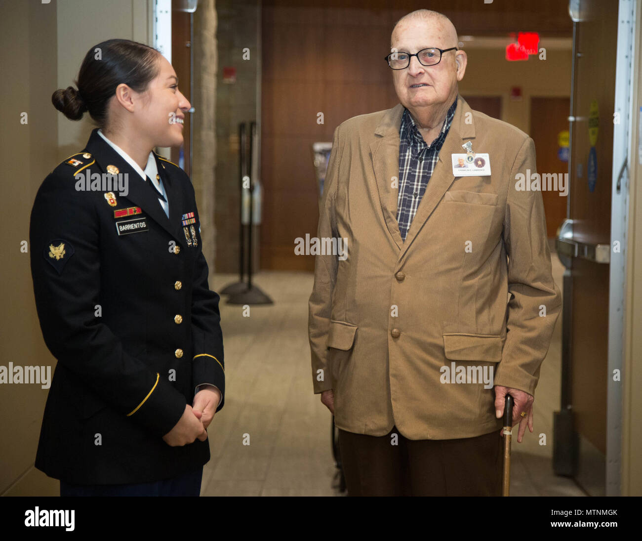 U.S. Army Spc. Sandy Barrientos, assigned to Joint Task Force-National ...