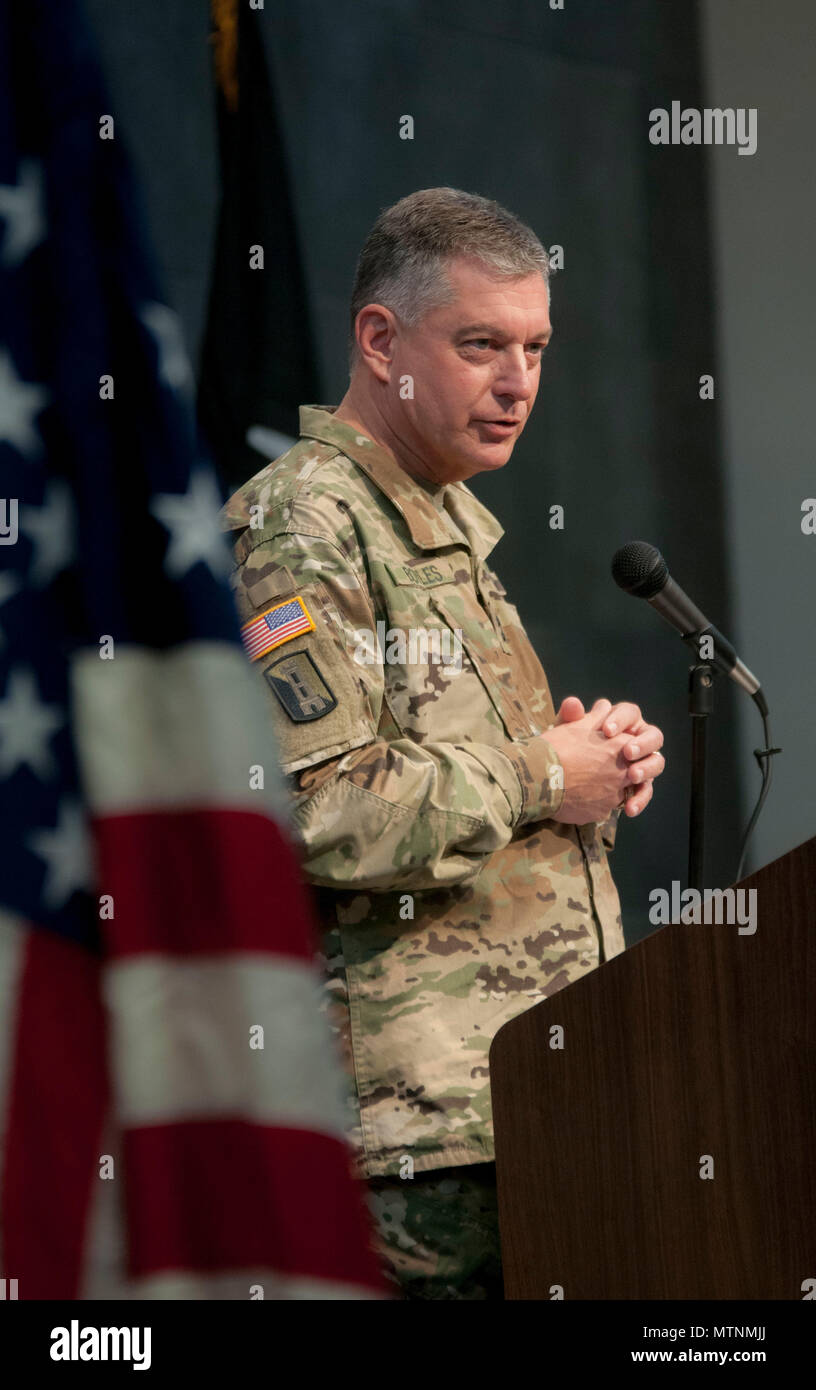 Maj. Gen. Janson Boyles, the adjutant general of Mississippi, speaks to ...