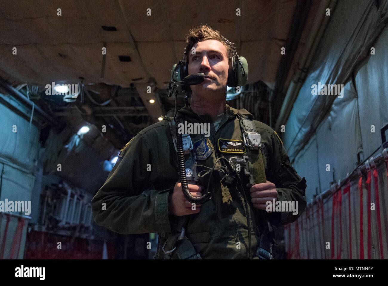 U.S. Air Force Senior Airman Dustin Brown, 36th Airlift Squadron ...