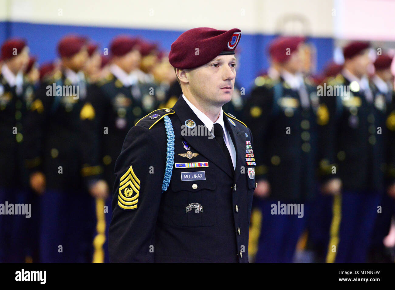 Incoming Command Sgt. Maj. Christopher L. Mullinax, of 1st Battalion ...