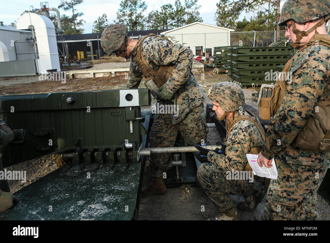 U.S. Marines with Bridge Company, 8th Engineer Support Battalion, 2nd ...