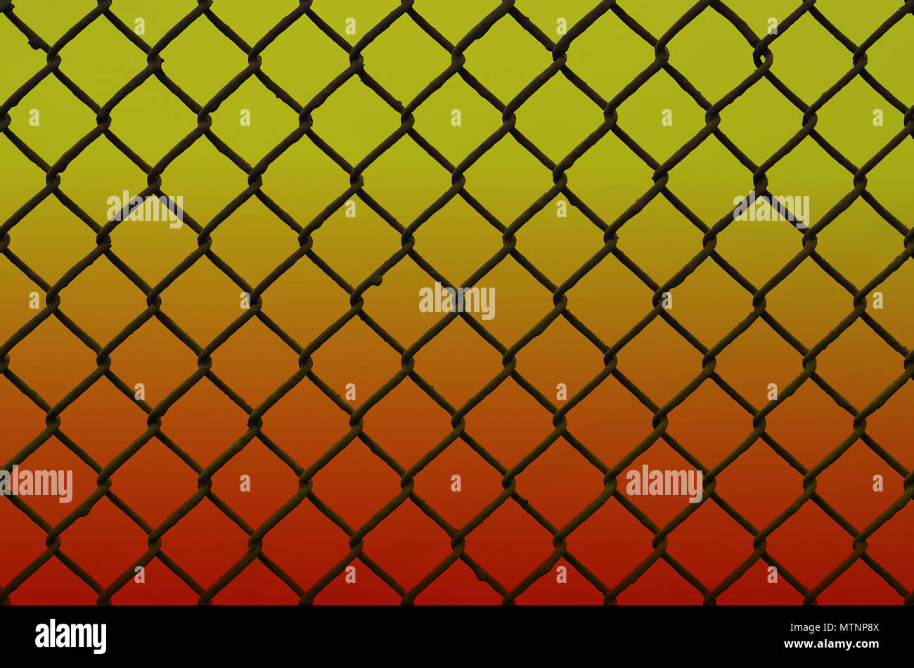 Texture of an old and rusty metal grid on a neutral colored background ...