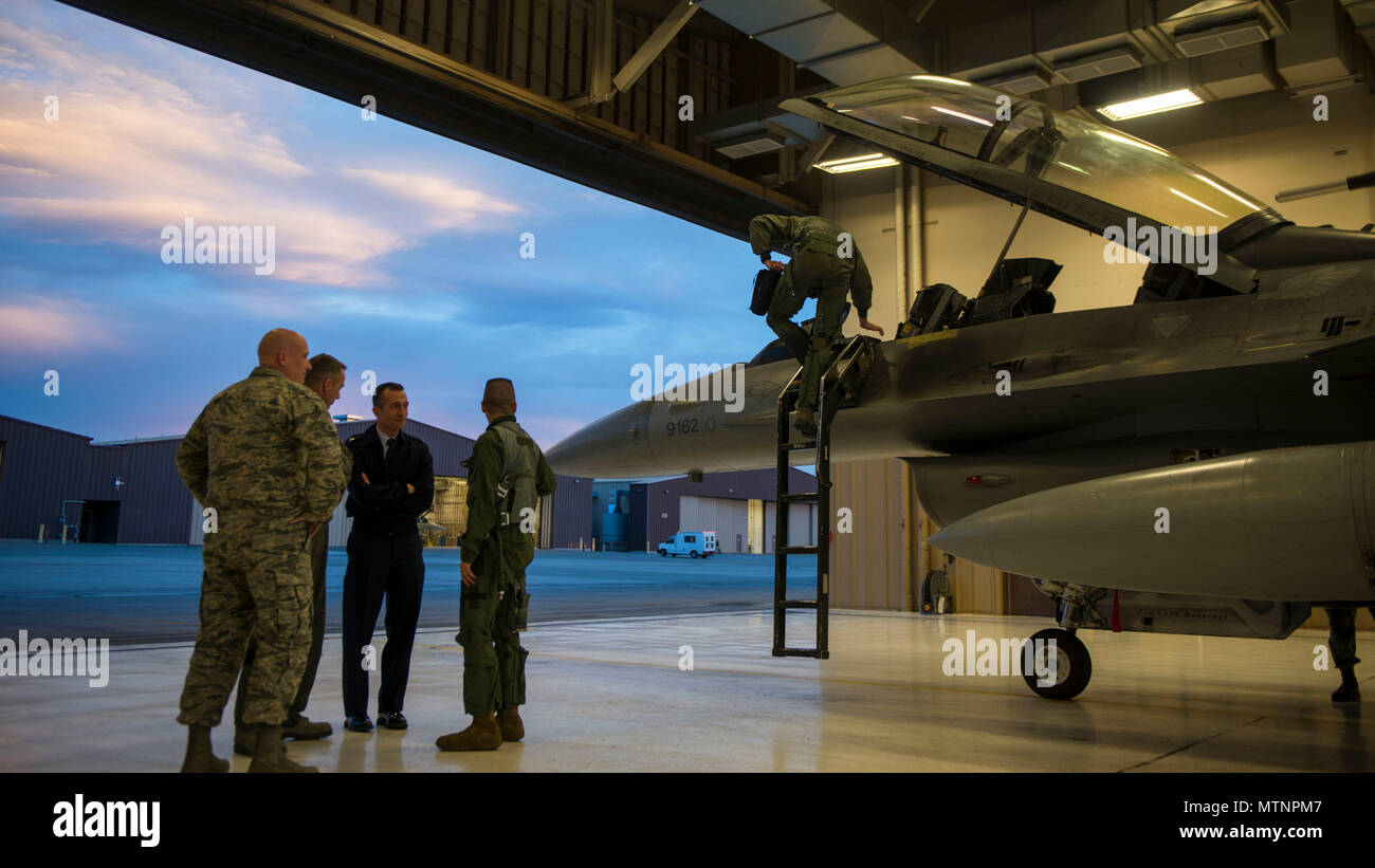 Chief Master Sgt. Vincent Miller (left), the 54th Fighter Group chief ...