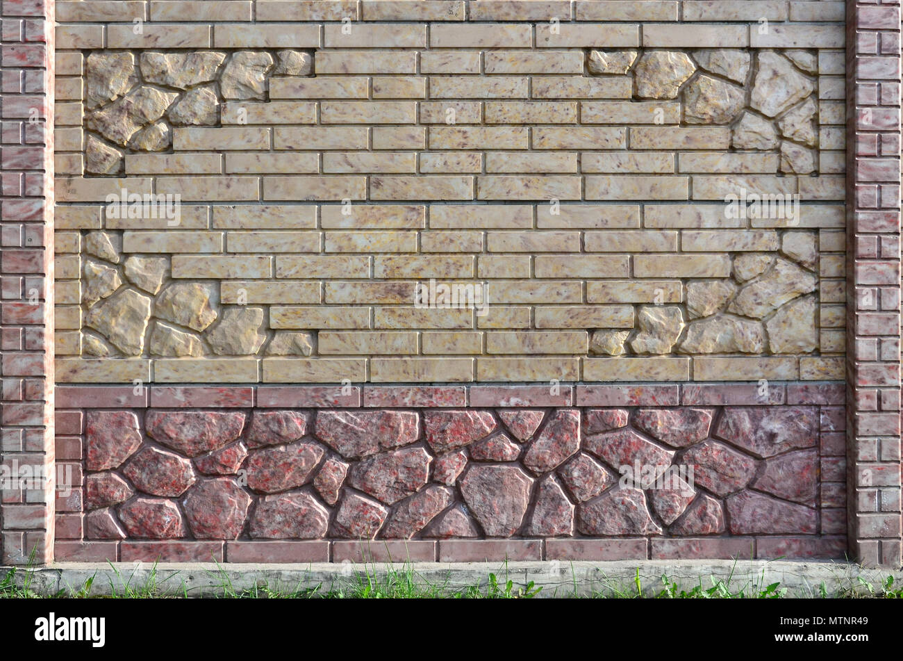 Stone fence texture - building feature. The texture of a modern ...
