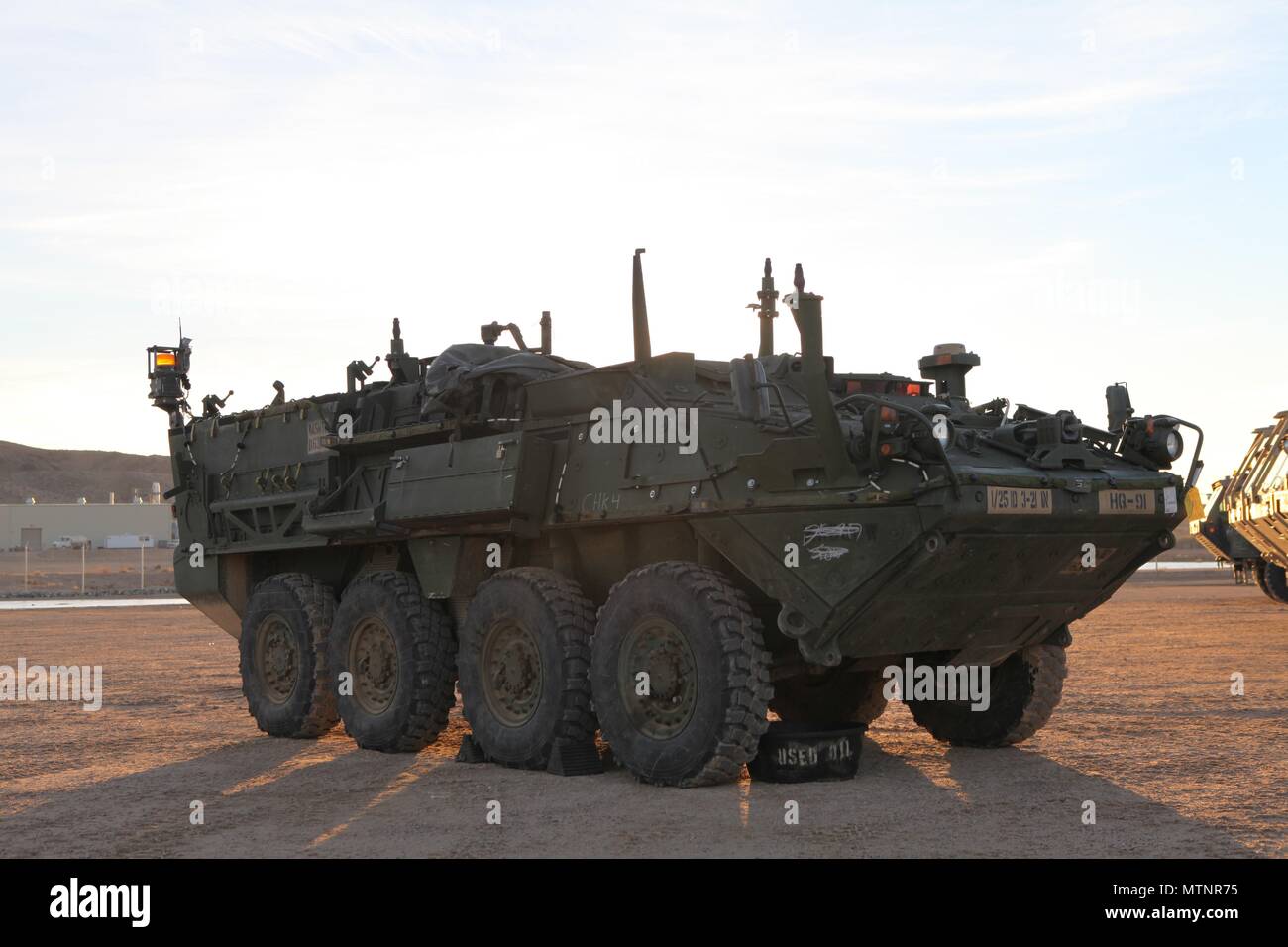 US. Army Stryker on Forward Operating Base, Ruba, at National Training ...