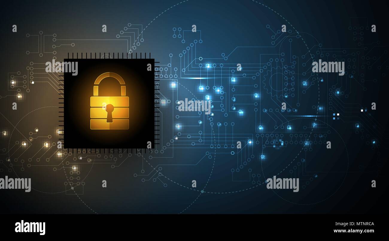Technology security concept. Modern safety digital background. Protection system Stock Vector ...