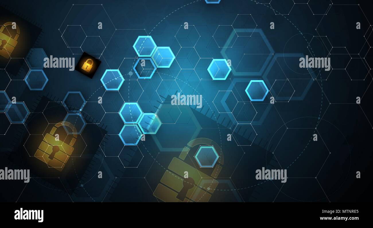Technology security concept. Modern safety digital background ...
