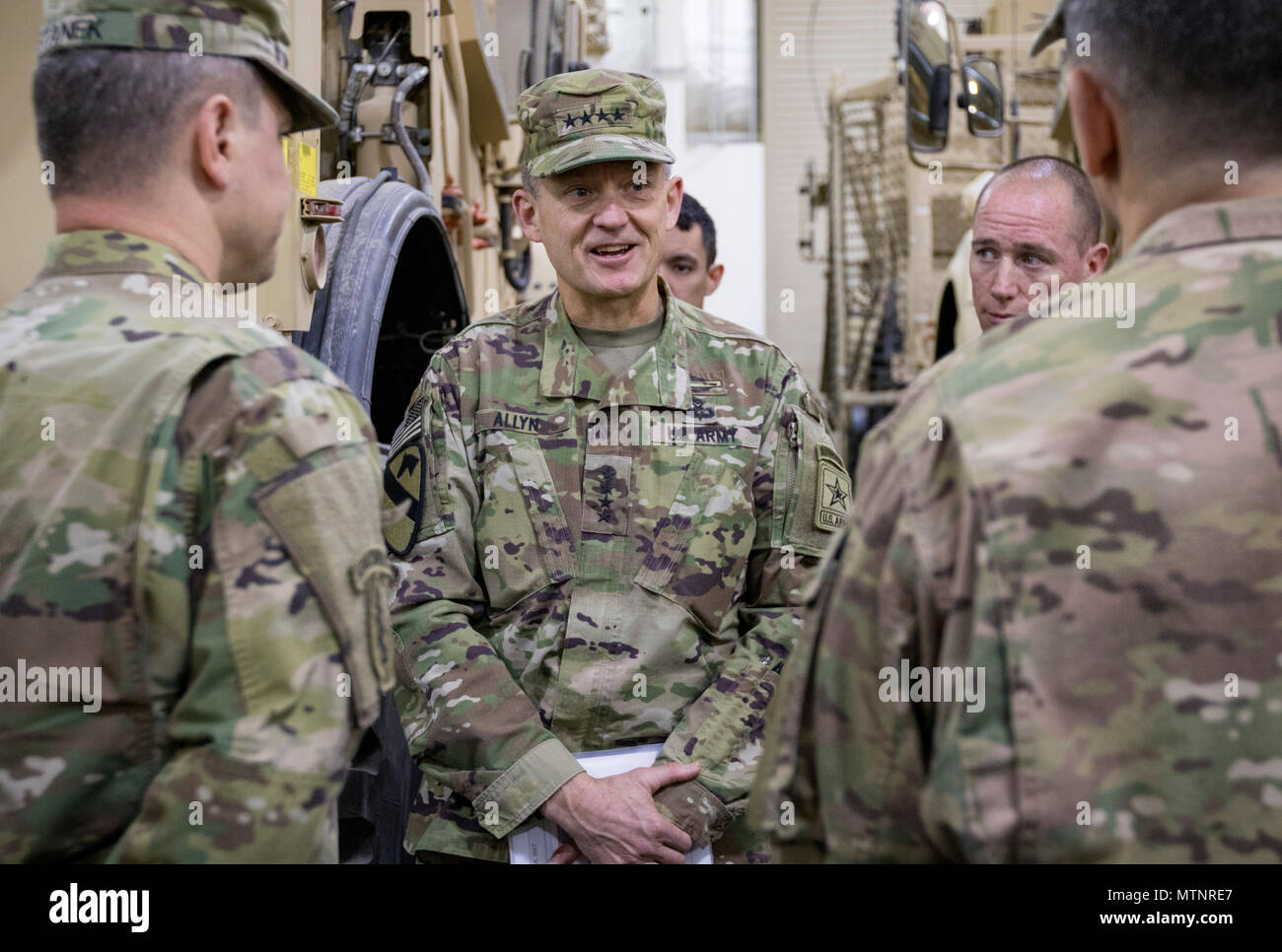 Gen. Daniel Allyn, Vice Chief of Staff of the Army, speaks with senior ...