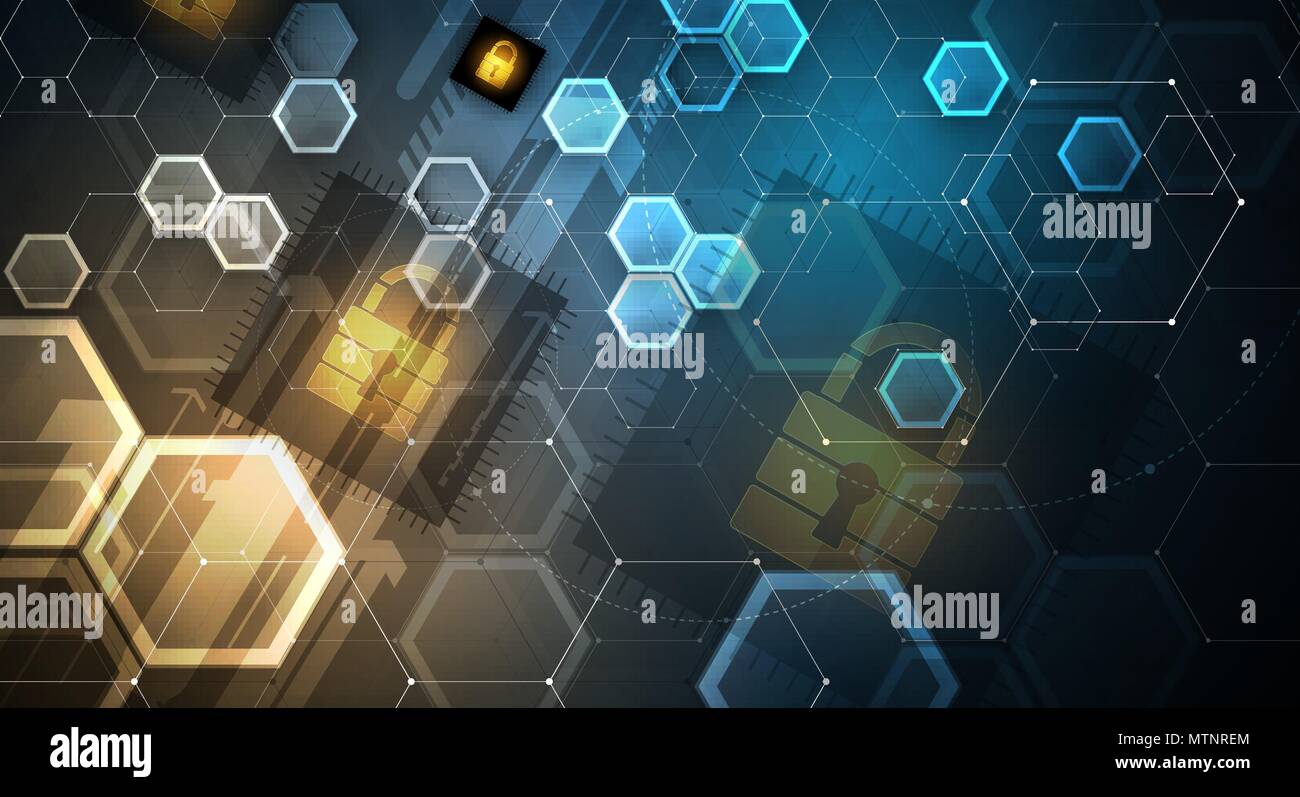 Technology security concept. Modern safety digital background ...