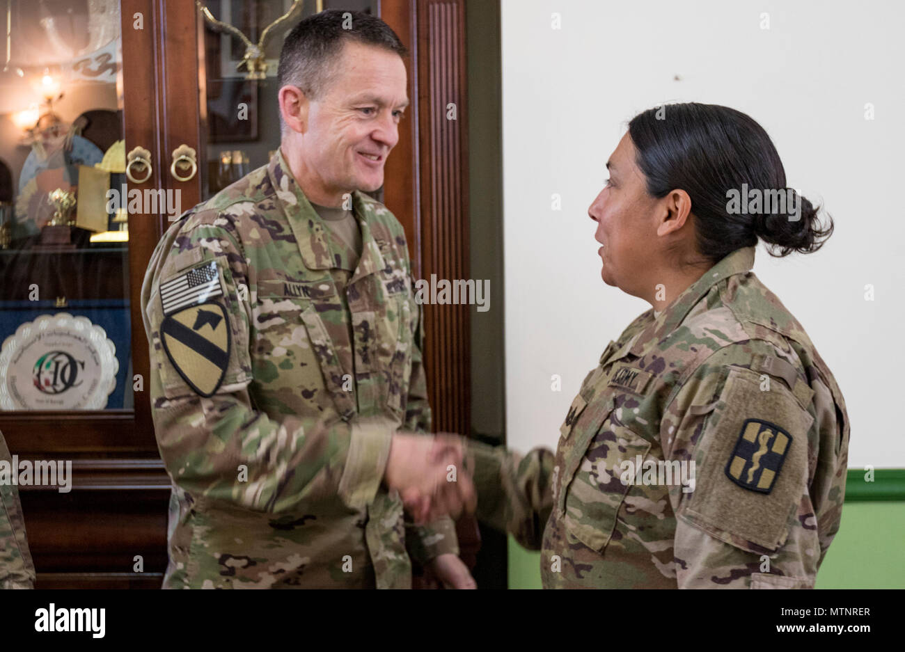Gen. Daniel Allyn, Vice Chief of Staff of the Army, recognizes a ...
