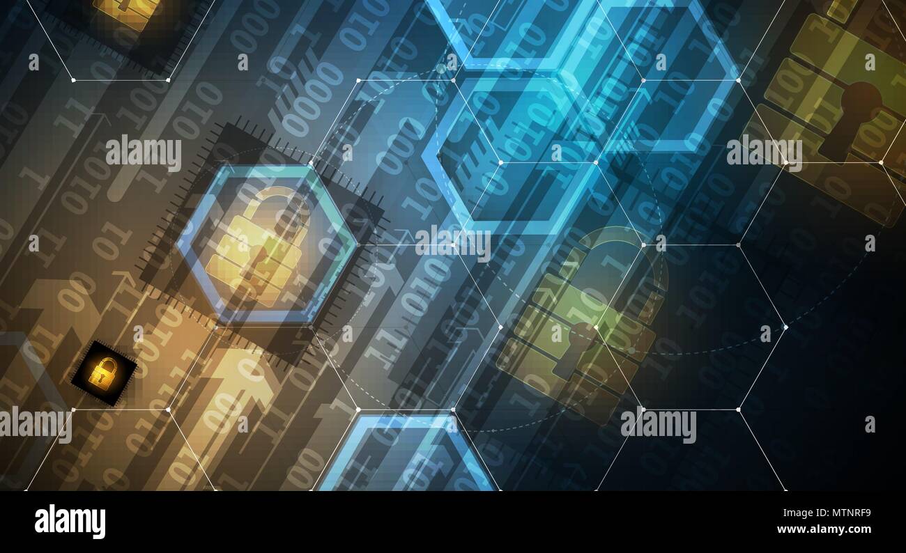 Technology security concept. Modern safety digital background ...