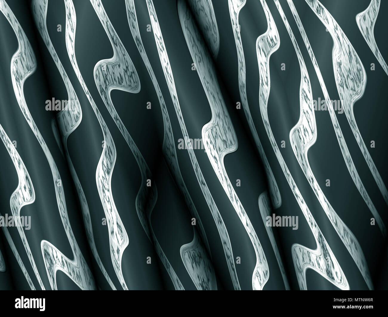 Abstract background, blue green flowing futuristic gradient pattern ...