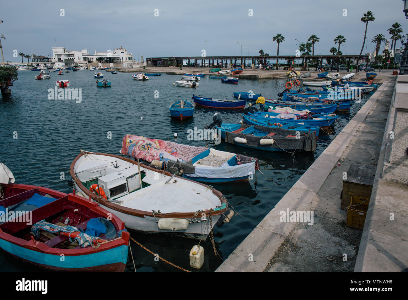Boats Bari Apulia sea summer Italy Stock Photo - Alamy