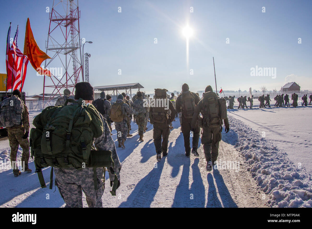 NATO Soldiers from Multinational Battle Group-East Forward Command Post ...