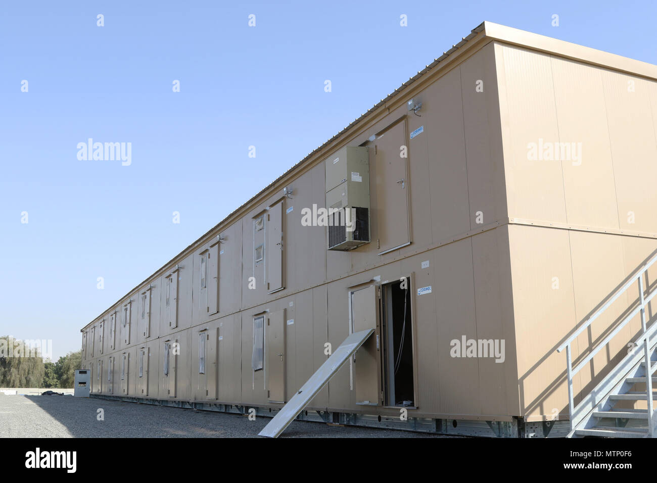 When completed, this two-story steel-frame modular unit has the ...