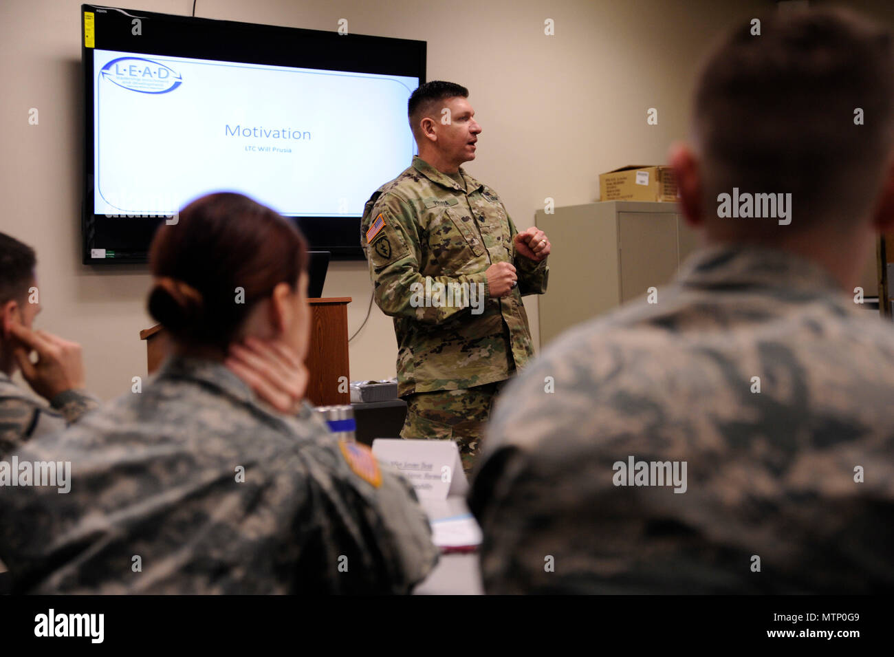 Lt. Col. William Prusia, Nebraska Army National Guard recruiting and ...