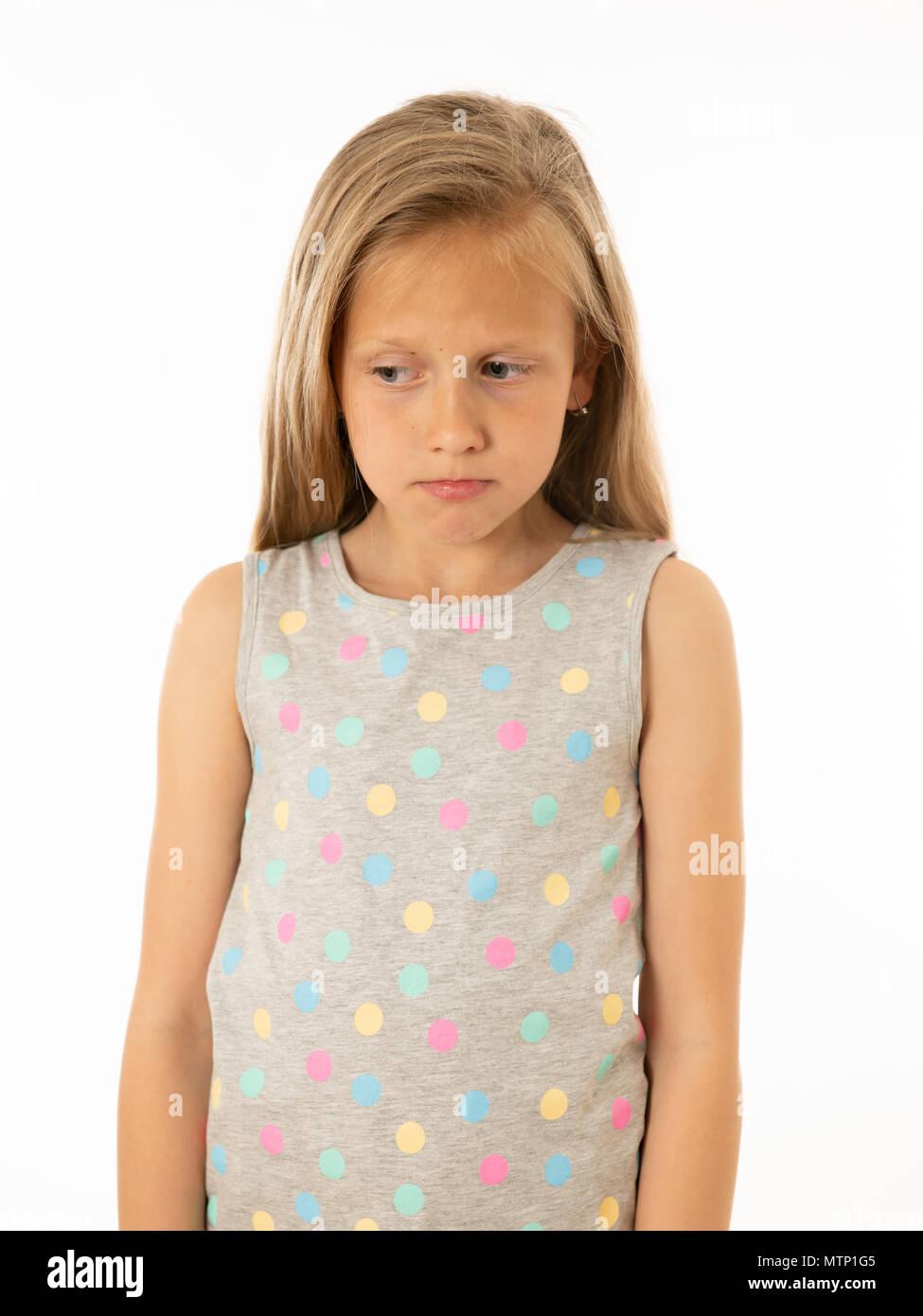 Portrait of a pretty bullied, depressed, alone, tired, stressed young ...