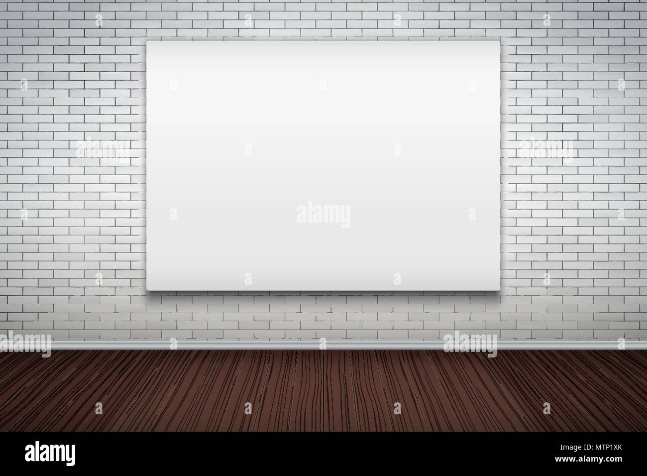 Banner on brick wall Stock Vector Images - Alamy