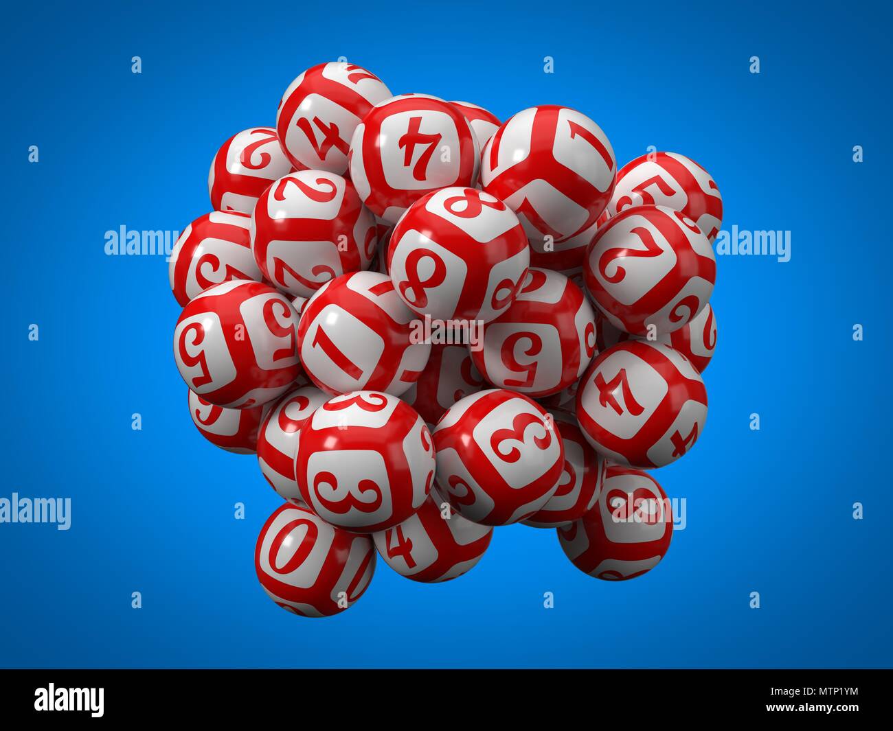 lottery balls stack. 3d illustration Stock Photo - Alamy