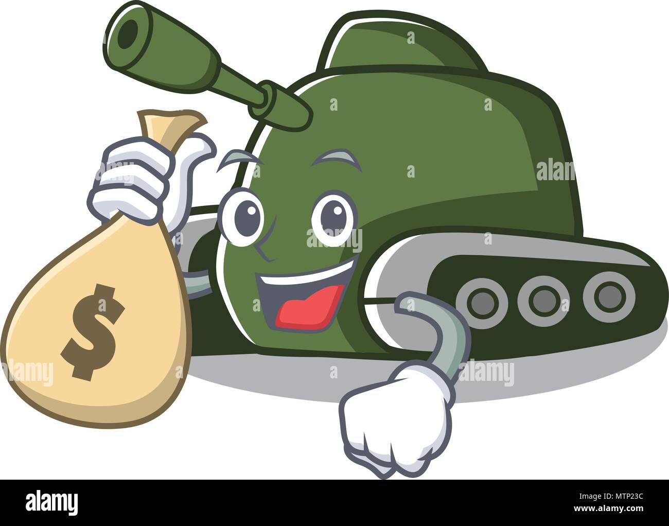 With money bag tank character cartoon style Stock Vector Image & Art ...