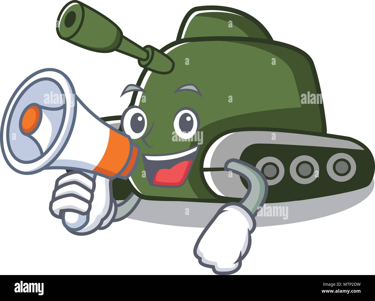 With megaphone tank character cartoon style Stock Vector Image & Art ...