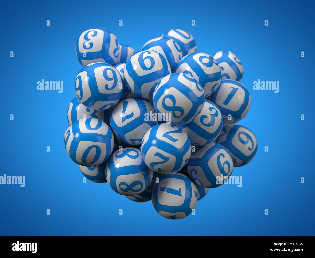 lottery balls stack. 3d illustration Stock Photo - Alamy