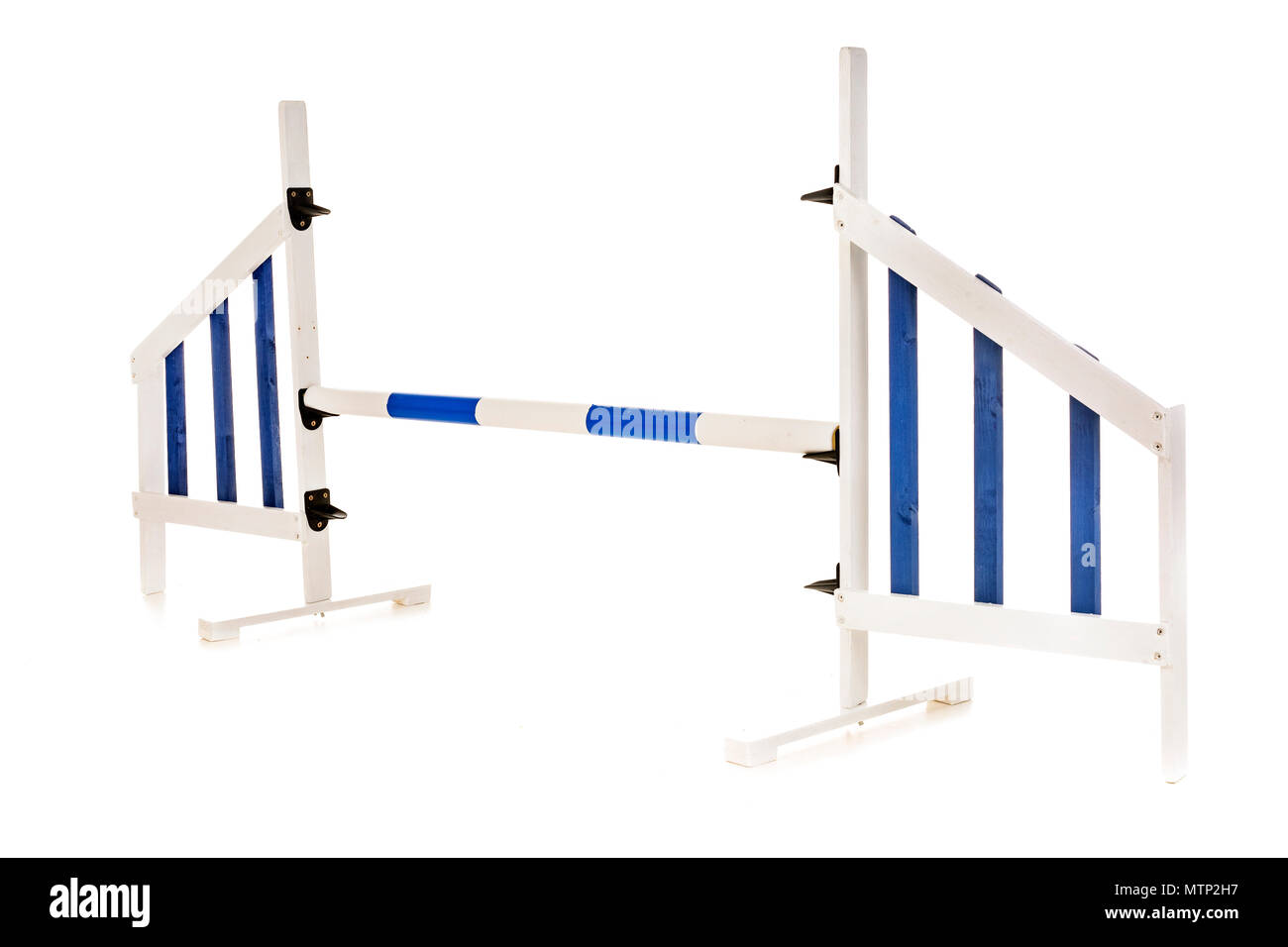 fence of agility in front of white background Stock Photo - Alamy