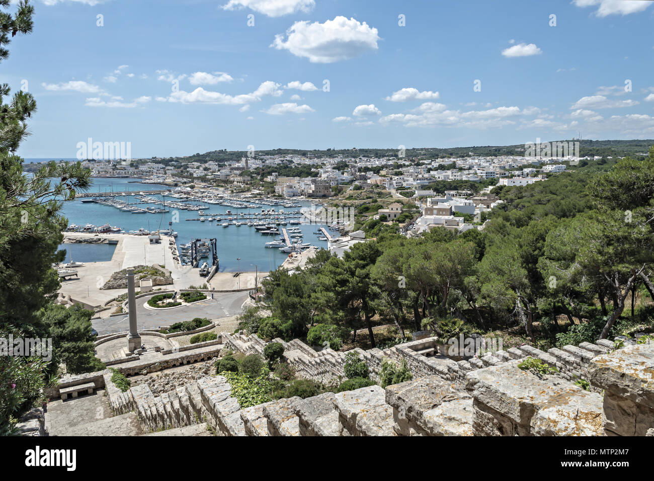 Italy Puglia Capo Santa Maria di Leuca monumental waterfall of the ...