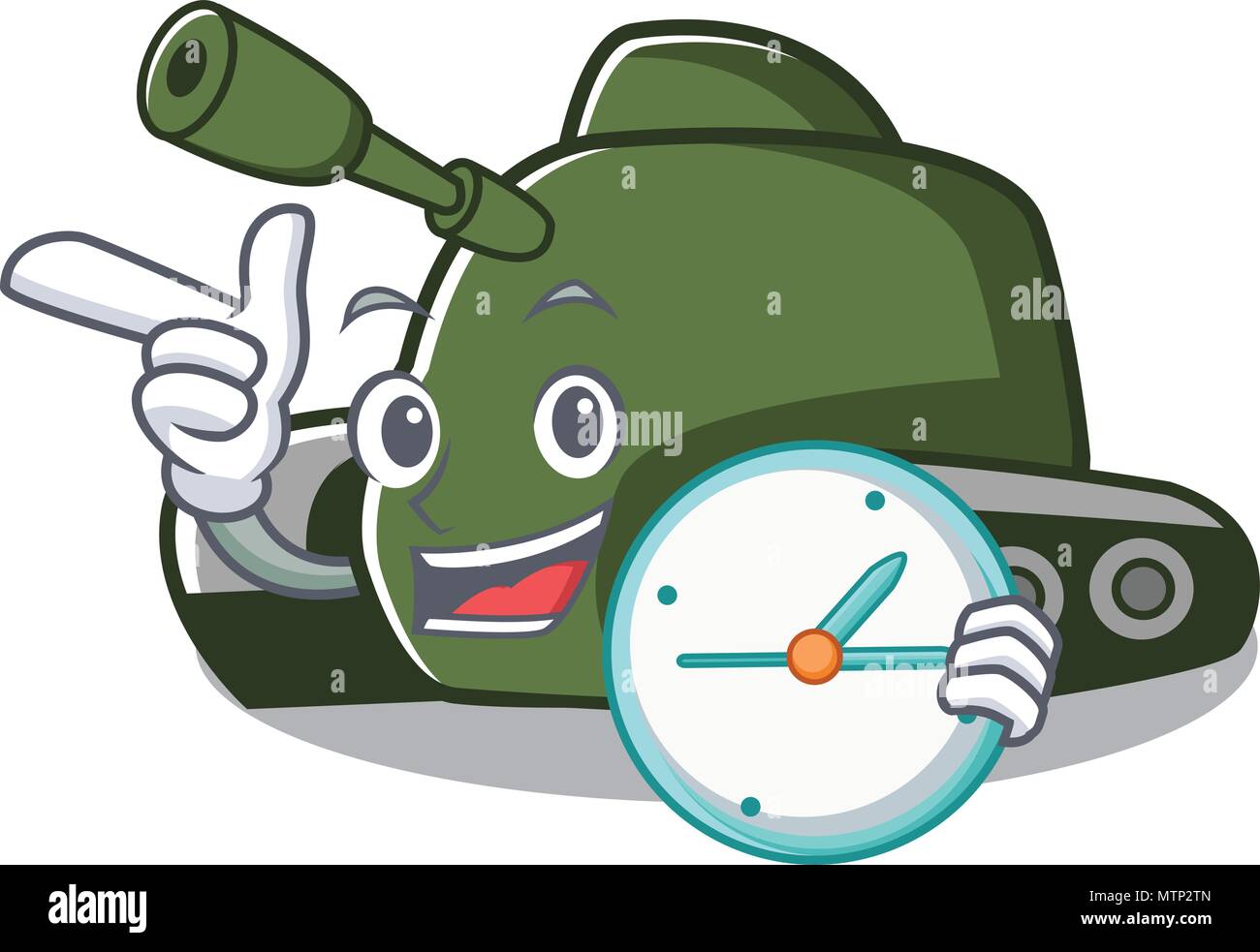 With clock tank character cartoon style Stock Vector Image & Art - Alamy