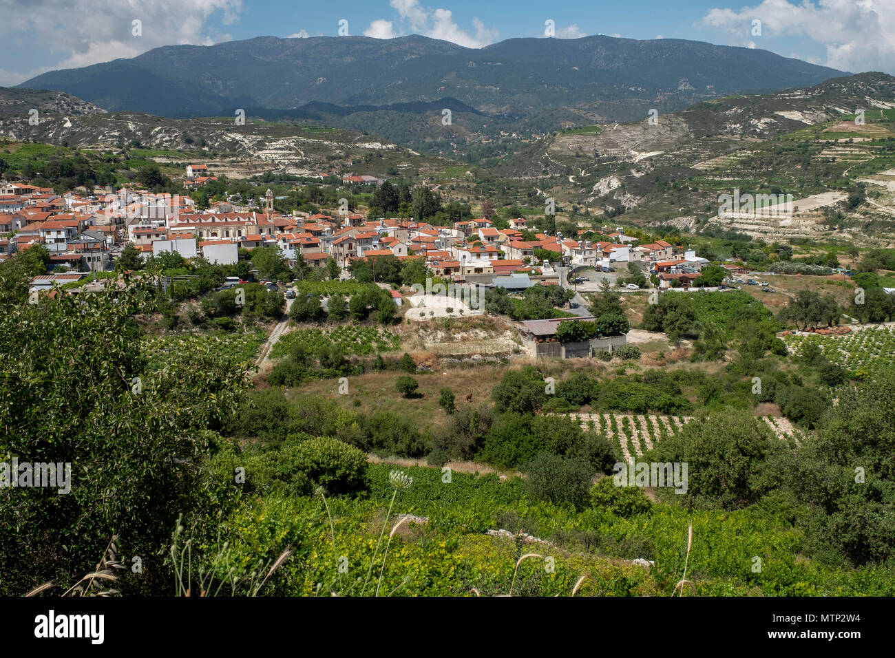 Omodos Village in the Troodos mountain region of Cyprus Stock Photo - Alamy