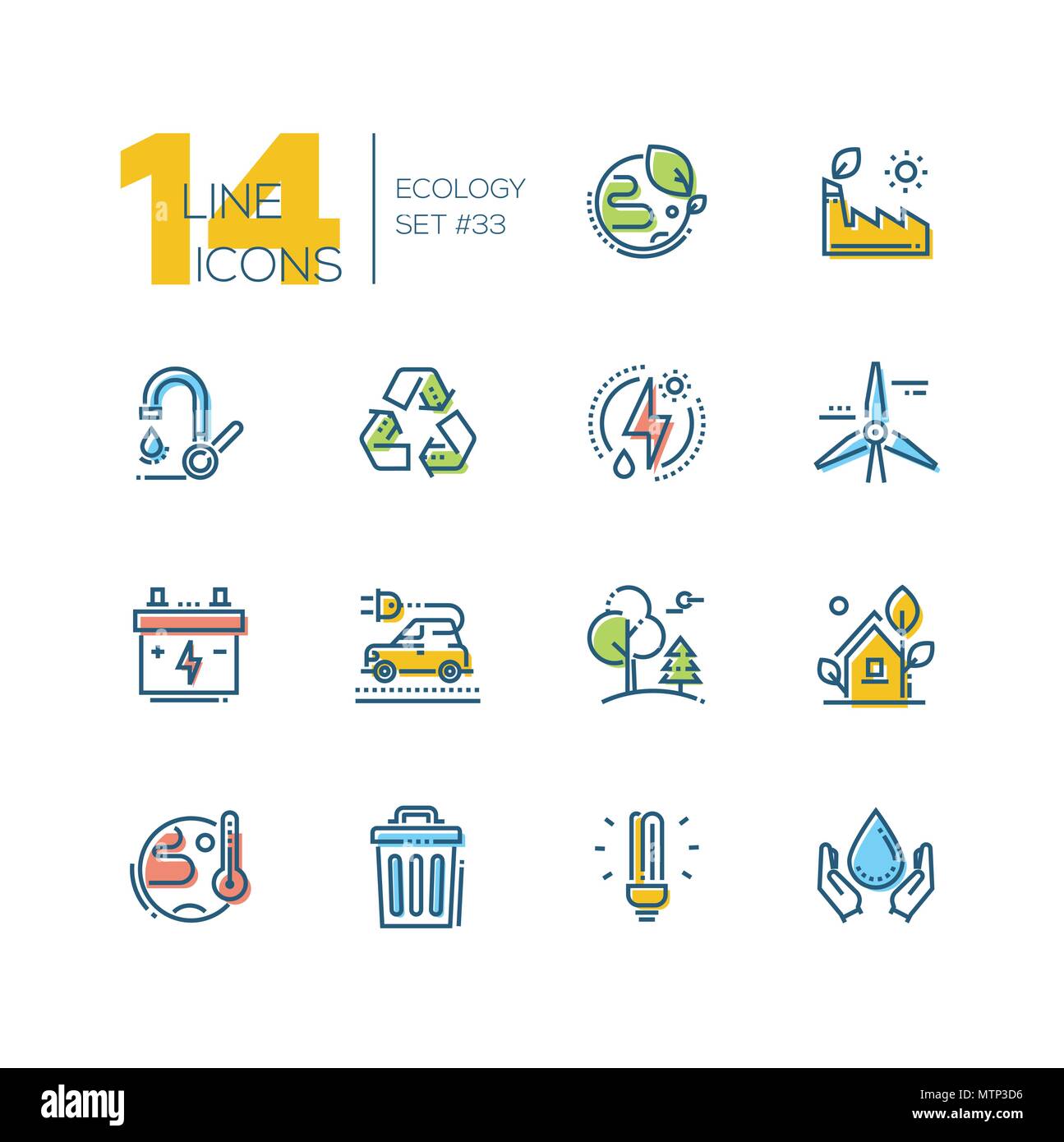 Ecology waste icon set Stock Vector Images - Alamy
