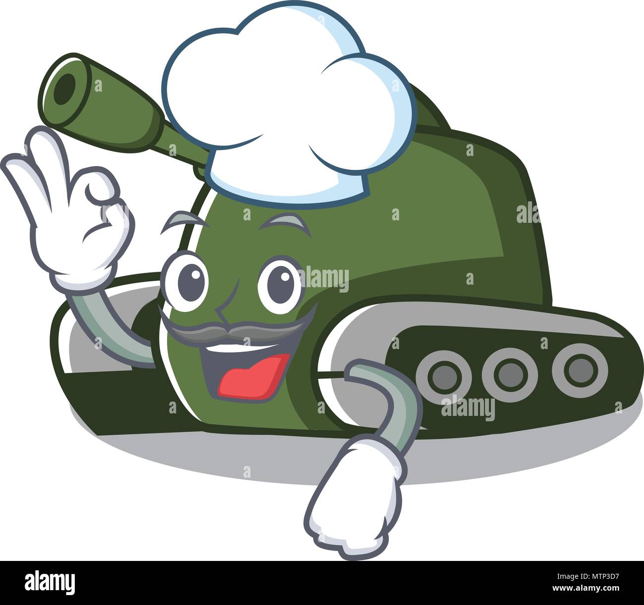 Chef tank character cartoon style vector illustration Stock Vector ...