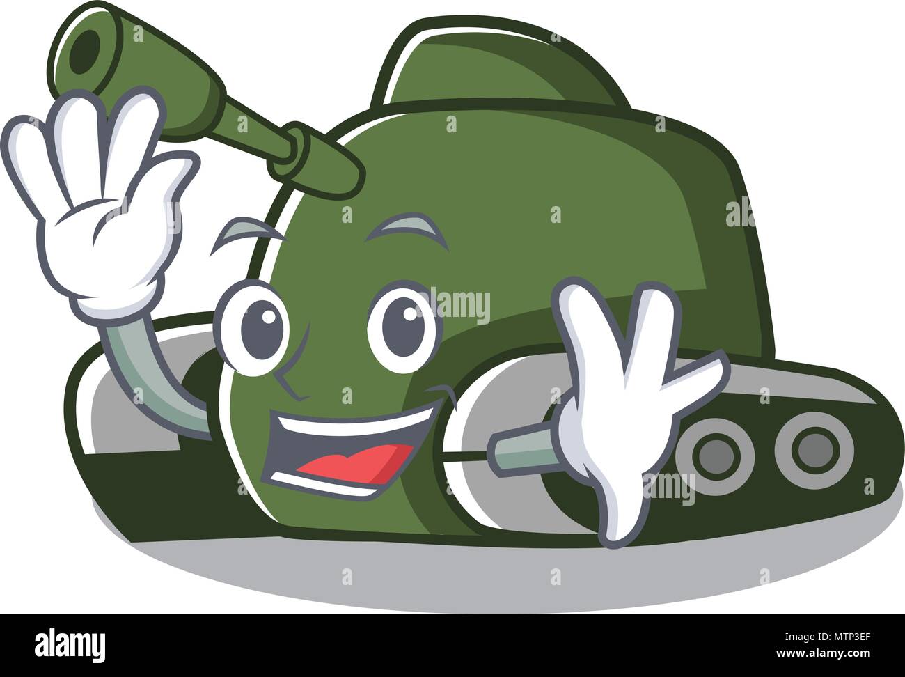Waving tank character cartoon style Stock Vector Image & Art - Alamy