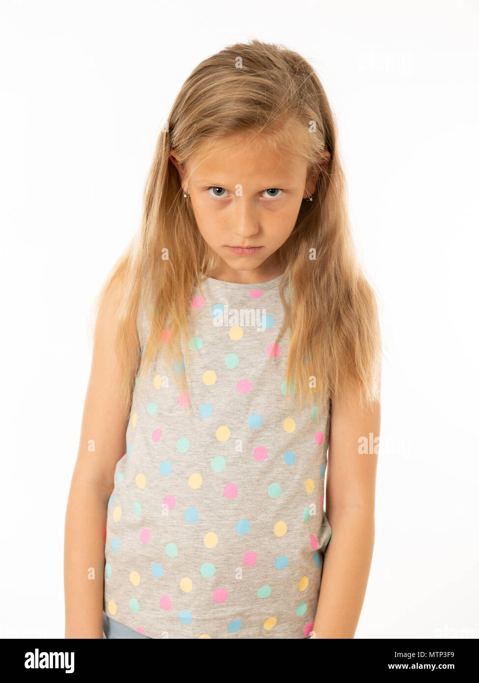 Portrait of a pretty bullied, depressed, alone, tired, stressed young ...