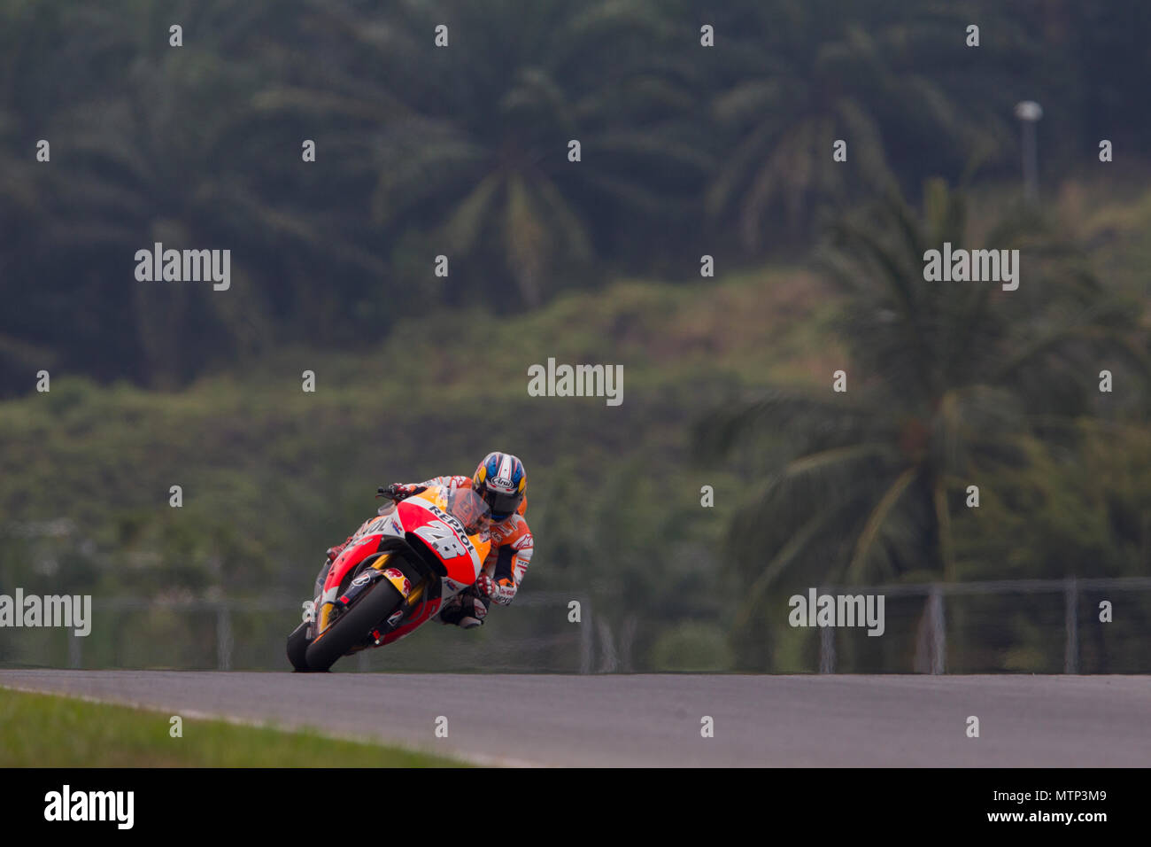 Spain's Dani Pedrosa astride his Repsol Honda RCV factory bike at the ...