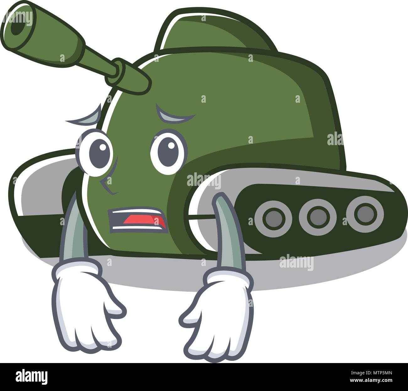 Afraid tank mascot cartoon style Stock Vector Image & Art - Alamy