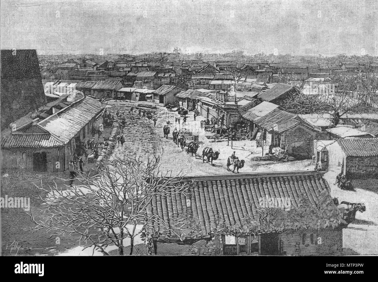 China. Beijing. Vintage engraved illustration. Published in magazine in ...