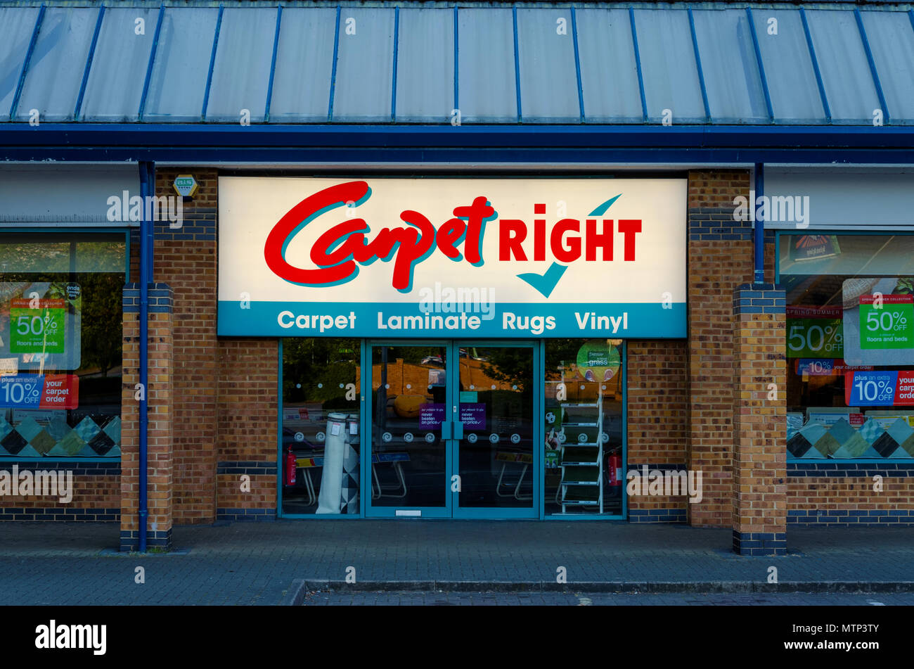 Flint, UK: May 22, 2018: Carpetright store on a small retail park Stock ...