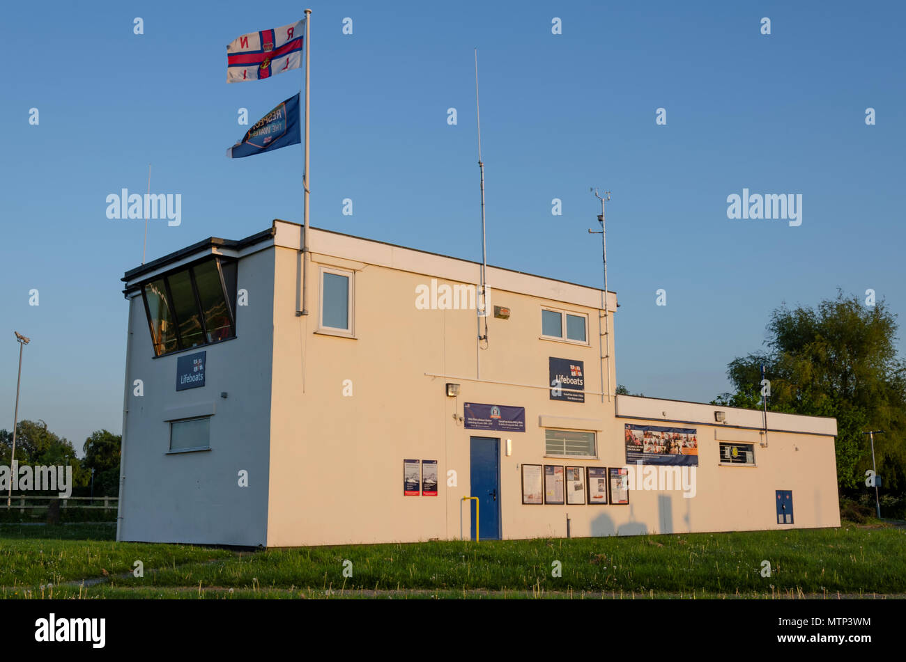 Flint, UK: May 22, 2018: Flint lifeboat station which is operated by ...