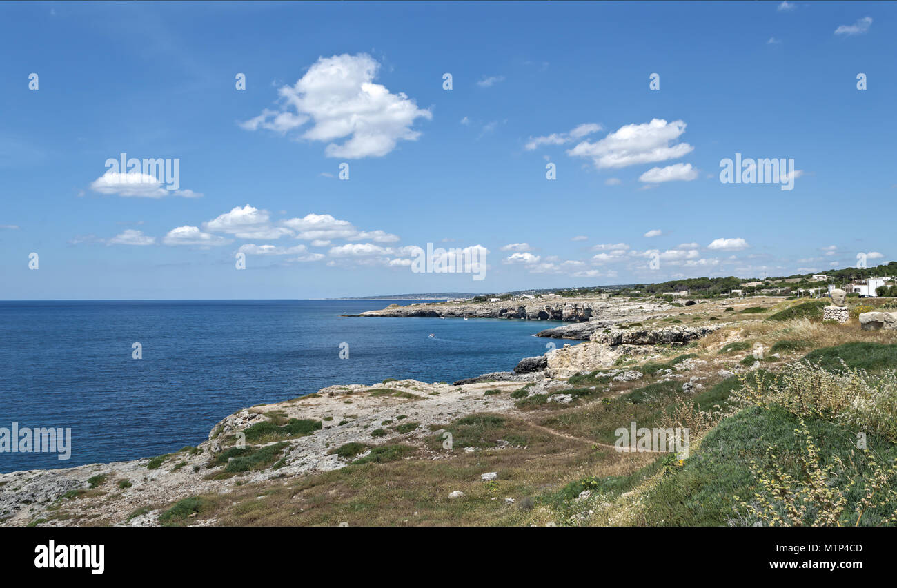 Italy Puglia Head Santa Maria di Leuca seafront rocks pistol tip 2 ...