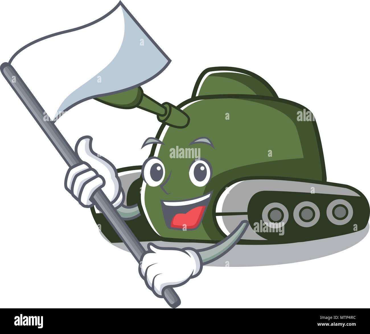With flag tank mascot cartoon style Stock Vector Image & Art - Alamy