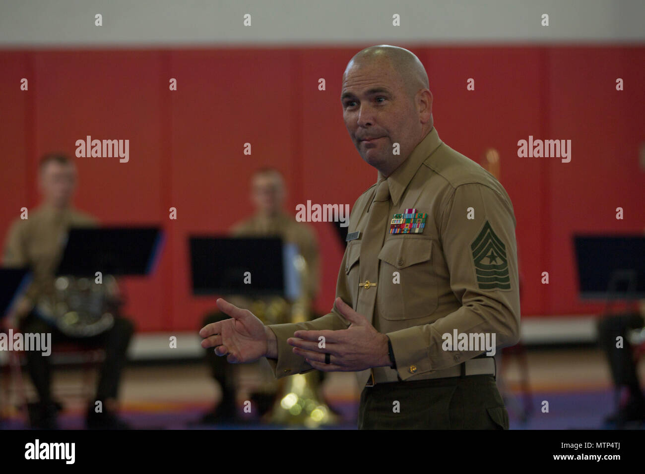 U.S. Marine Corps Sgt. Maj. Christopher Kenly, incoming sergeant major ...