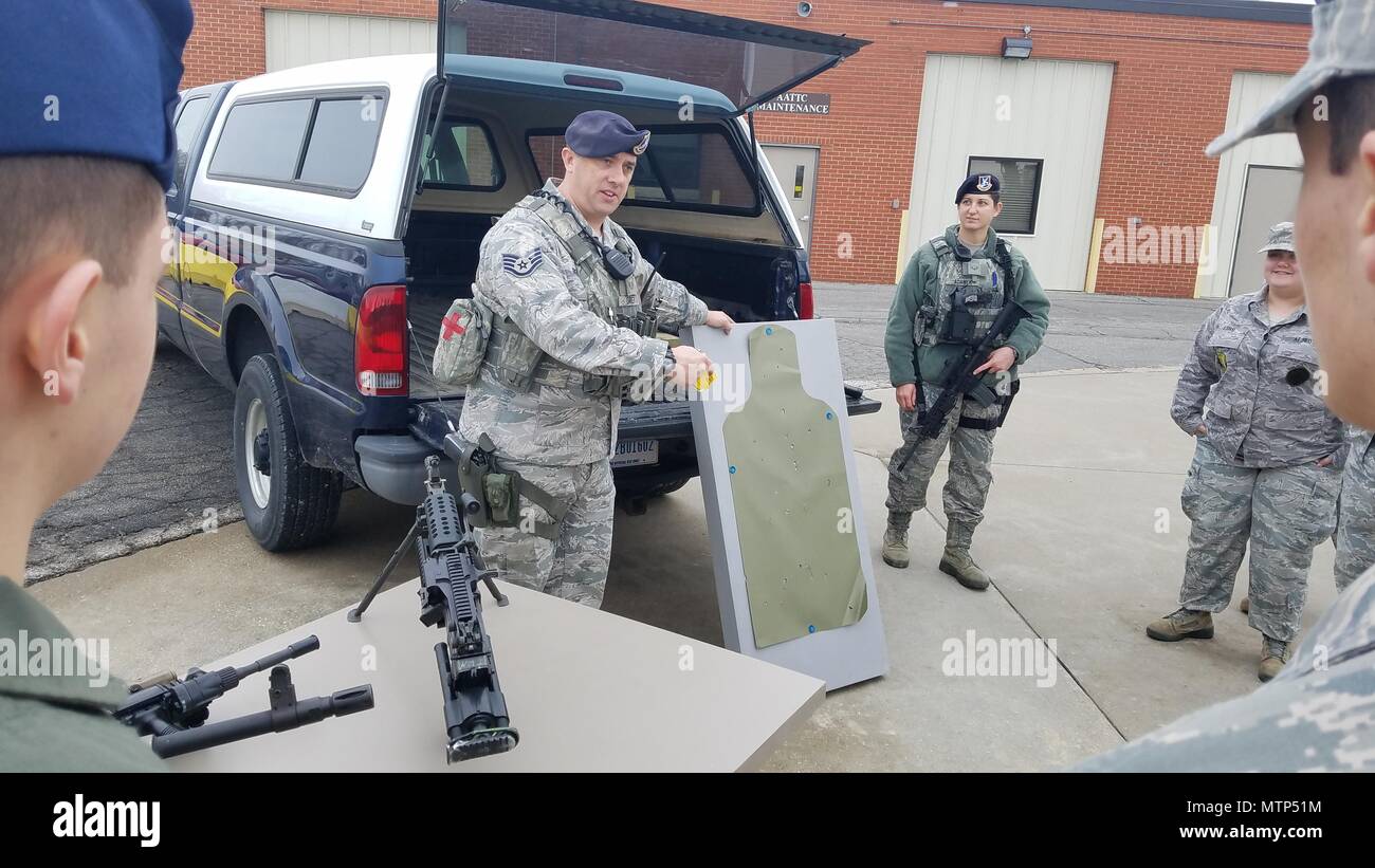 Staff Sgt. Troy Green, an Airman assigned to the 139th Security Forces ...