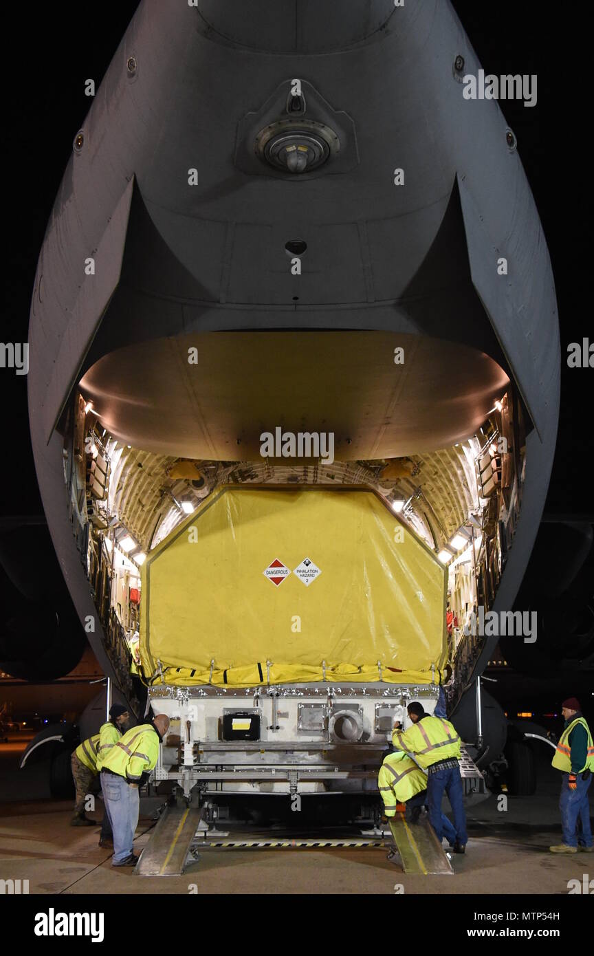 A Wideband Global SATCOM (WGS-9), satellite was transported from the ...