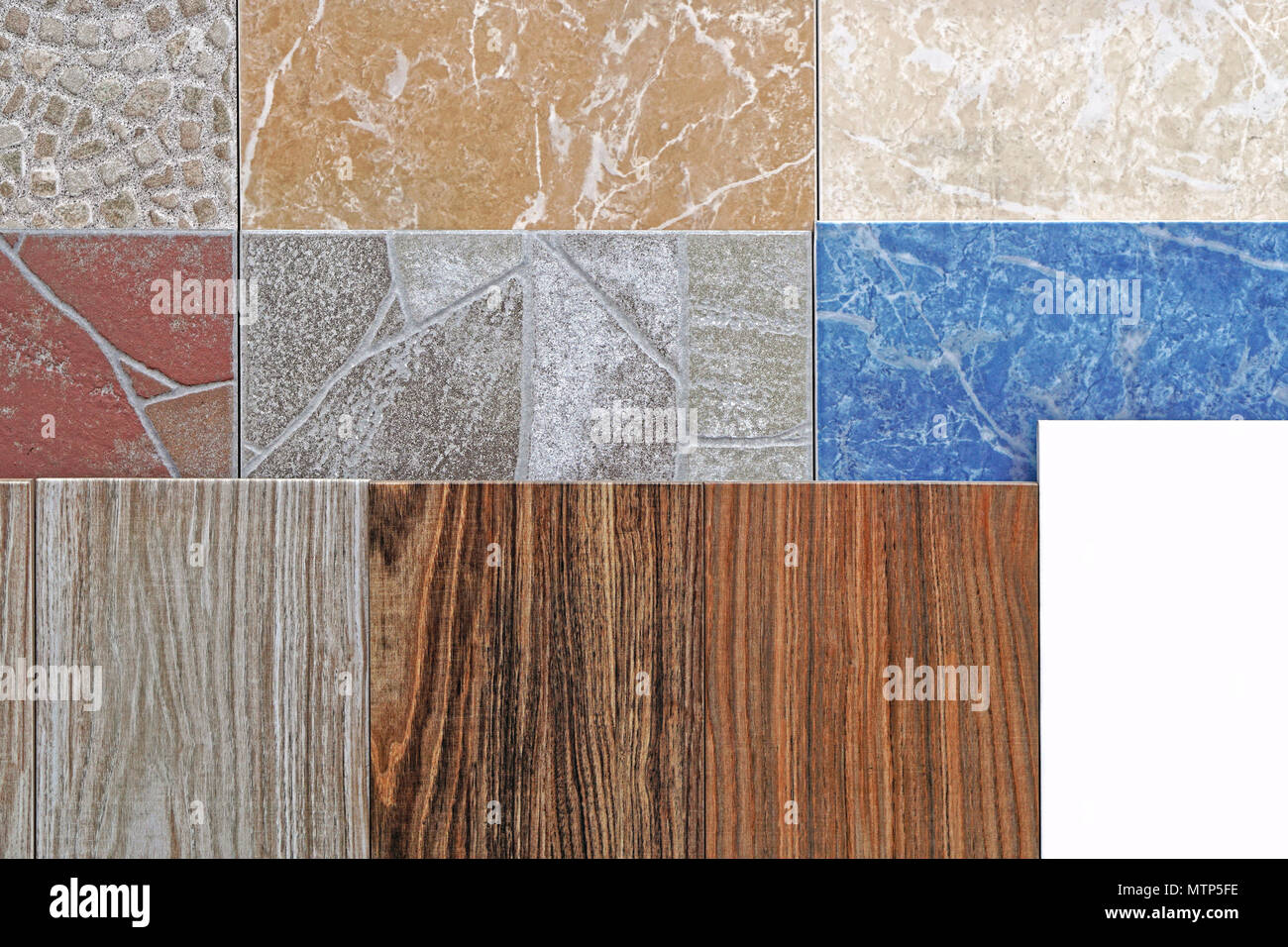Ceramic tiles in various patterns and earth colors Stock Photo - Alamy