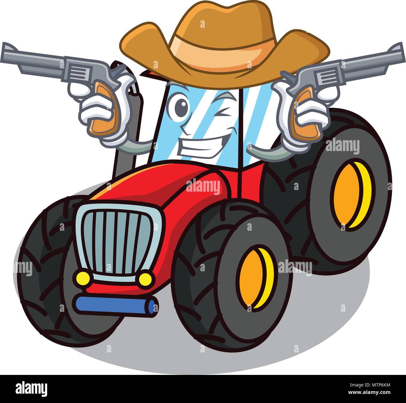 Cowboy tractor character cartoon style Stock Vector Image & Art - Alamy