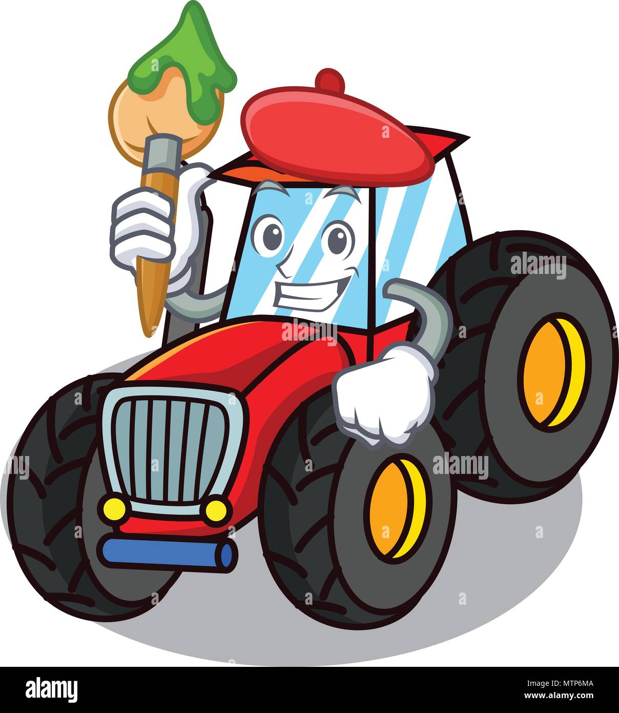 Artist tractor character cartoon style Stock Vector Image & Art - Alamy
